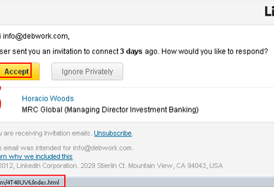 Watch out LinkedIn Spam Phishing